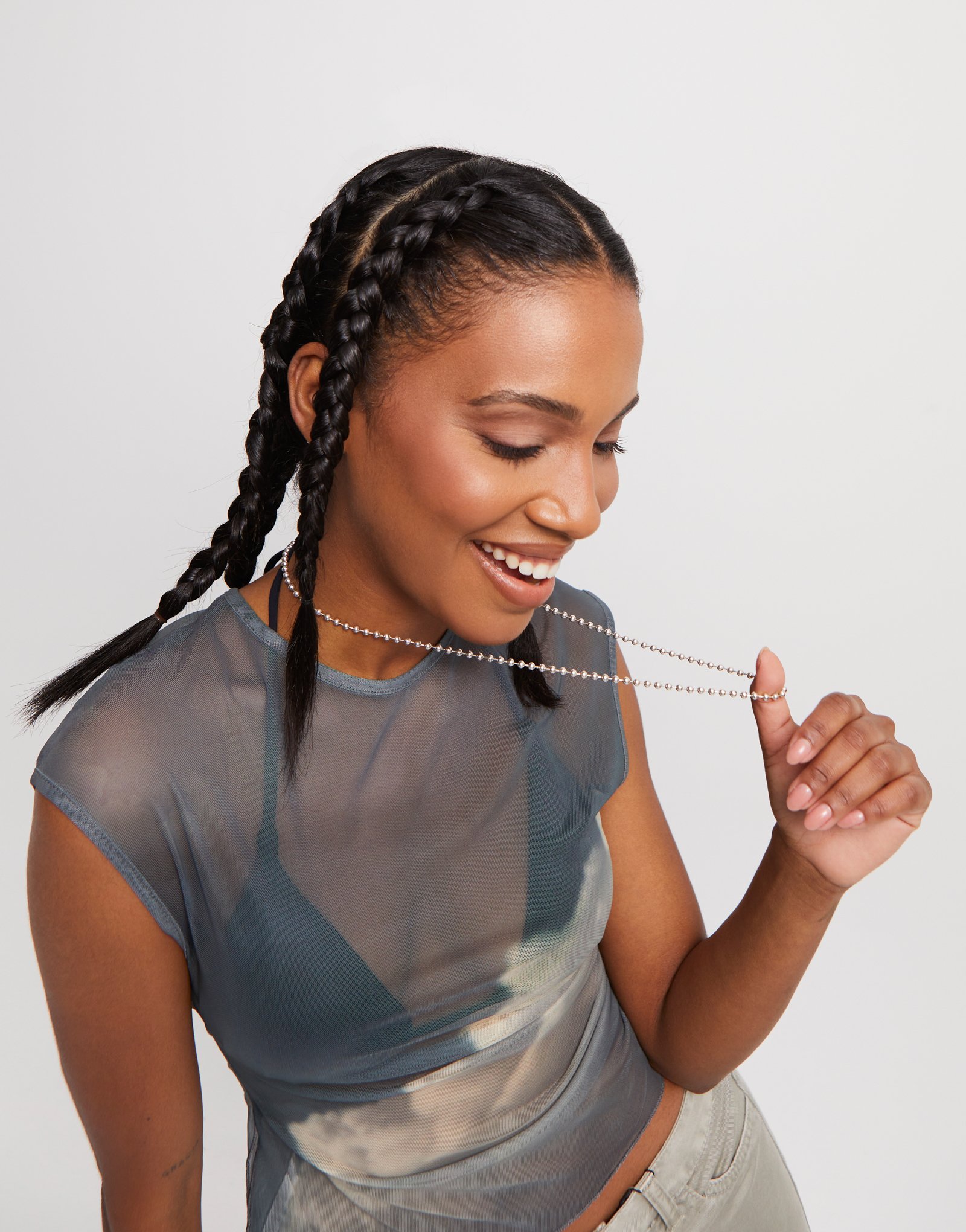 Long beaded chain charm necklace | UNOde50 United States