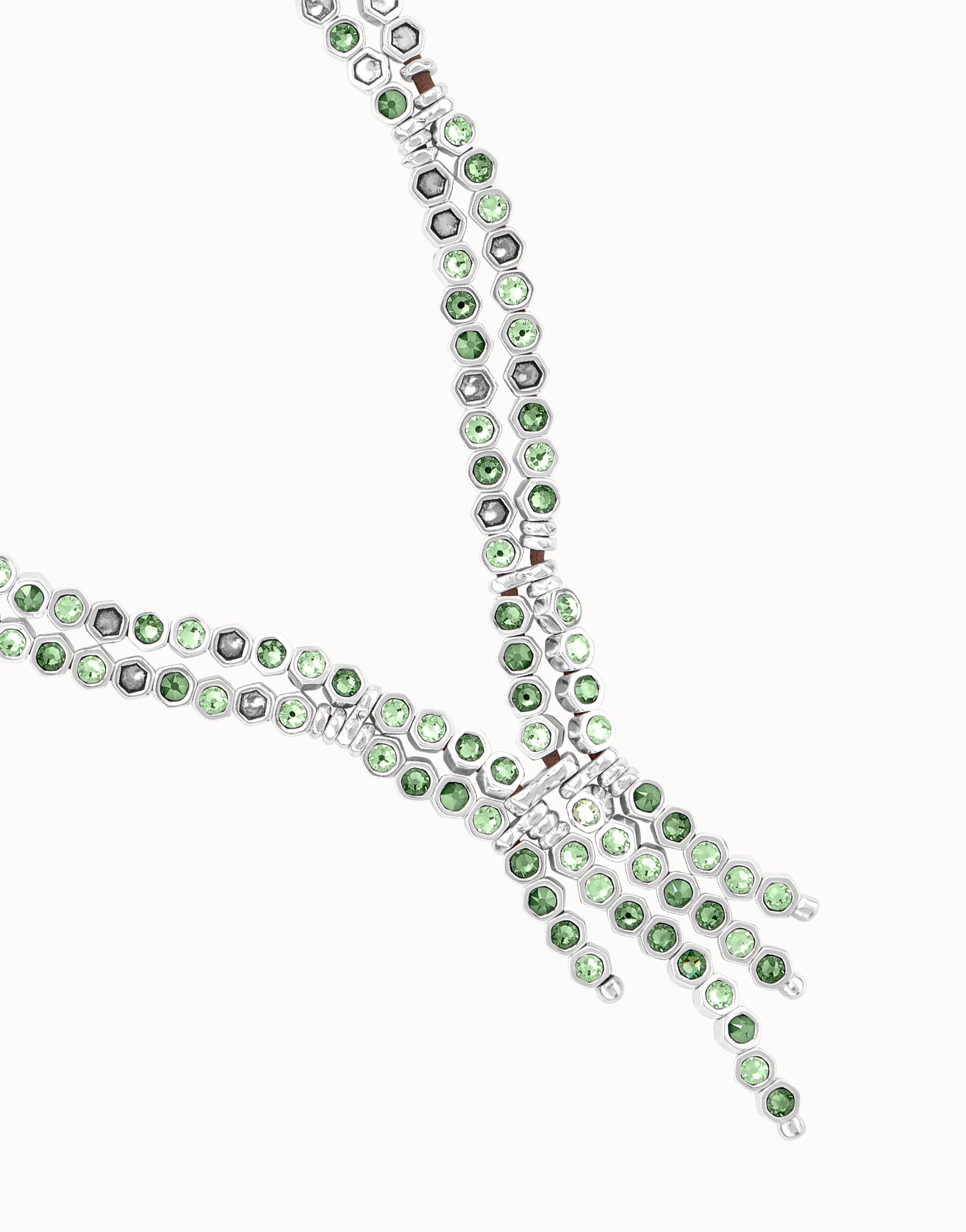 Long necklace with faceted crystals | UNOde50 Monaco